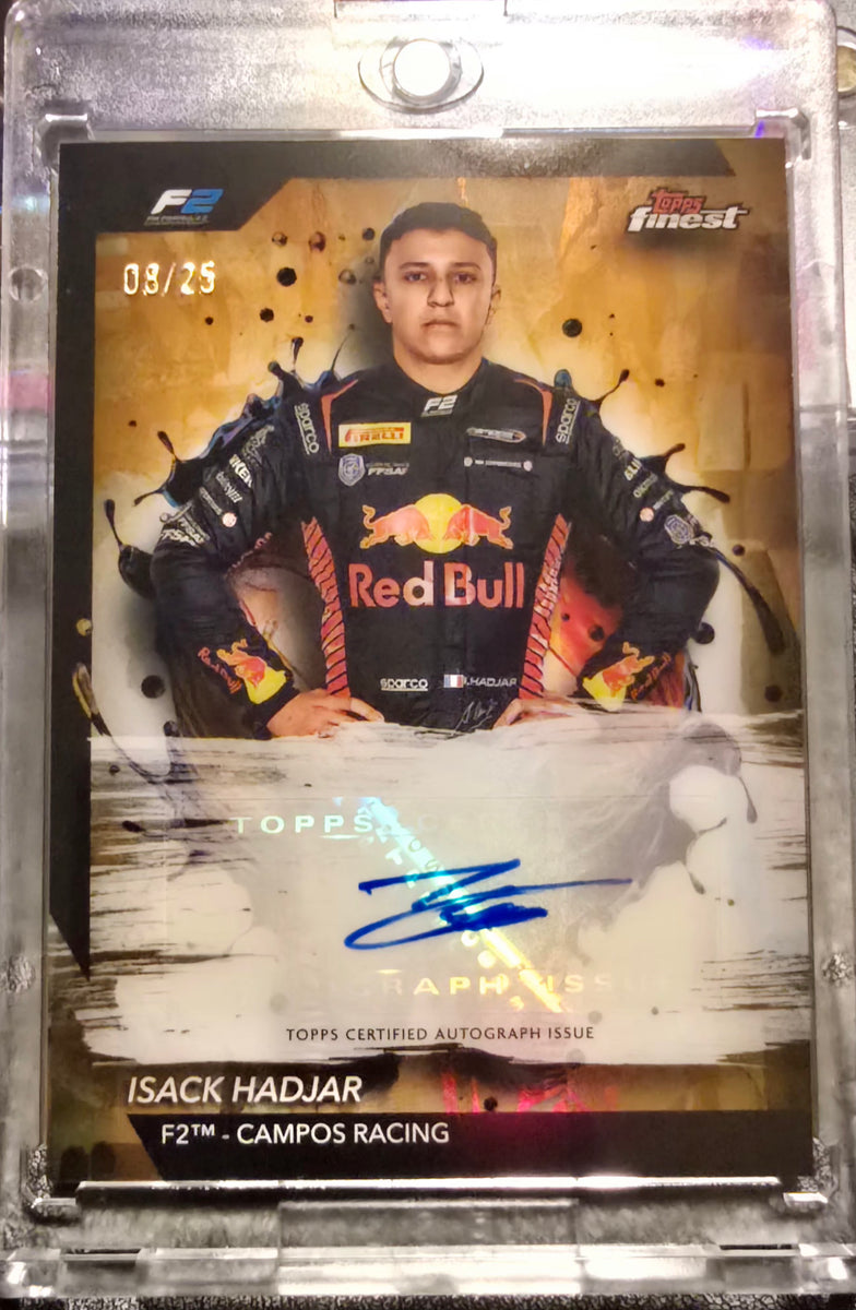 Topps Finest 2024 Isack Hadjar Gold Autograph F2 #8/25 Super Short Pri ...